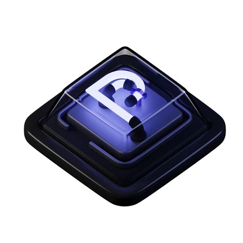 3d Keycaps Or Keyboard Typography With Blue Color 22536343 Png