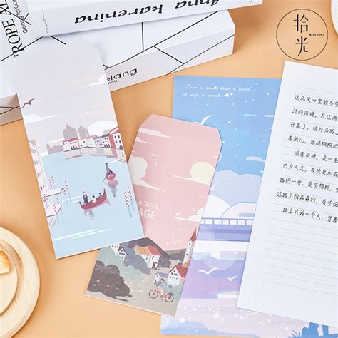 4 Set Letter Envelope Kraft Paper Envelopes Cute K Grandado