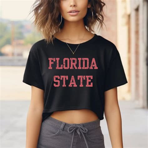 Florida State Cropped Tee Florida State Cropped Top Fsu T Shirt