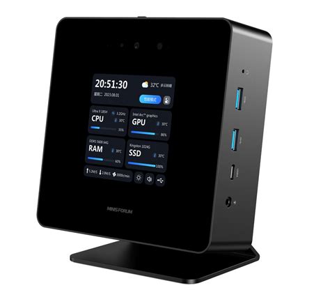 MINISFORUM UH Ultra Mini PC Has An Intel Core Ultra H Chip And Built In Touchscreen And