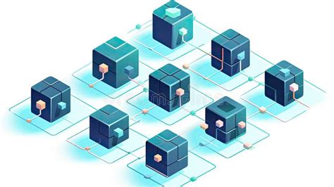 A Blockchain Network Diagram Stock Illustration Illustration Of