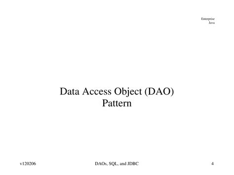 Ppt Mastering Daos Sql And Jdbc Patterns Implementation And Best