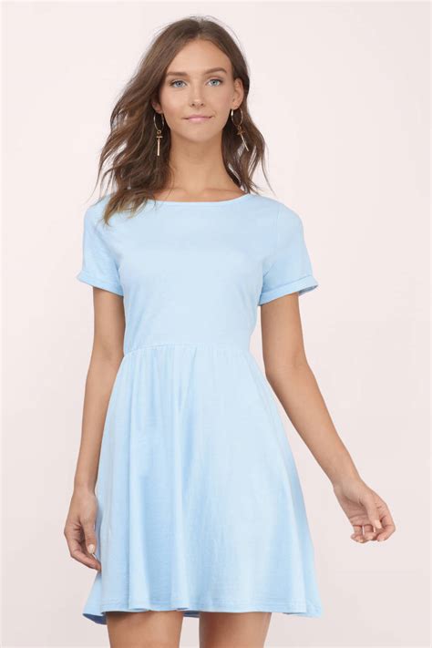 Cute Black Skater Dress Above The Knee Dress Skater Dress 22 Tobi Us