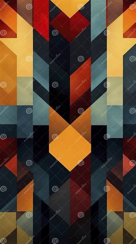 Abstract Design With Bold Angular Shapes And Contrasting Color Palette Ai Generated Stock