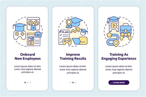 Premium Vector Gamification In Corporate Training Onboarding Mobile App Screen