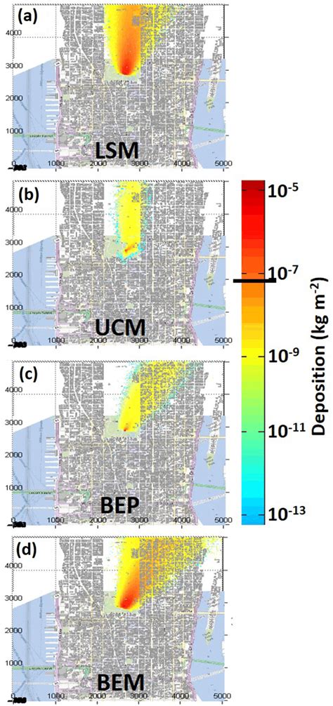 Contours Of Caesium Surface Deposition According To The Quic Model At