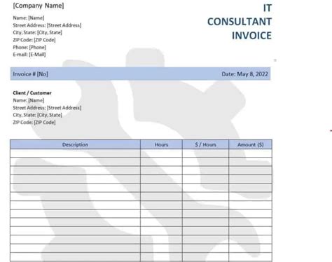12 Free Editable Consultant Invoice Templates [word And Excel] Word