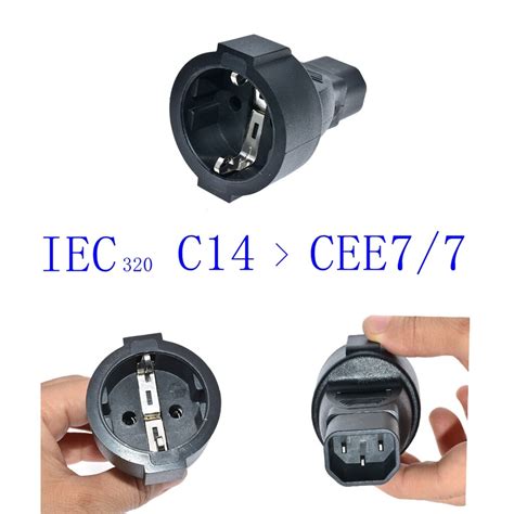 Iec 320 C14 Male To Europe Schuko Female Socket Sh Vicedeal