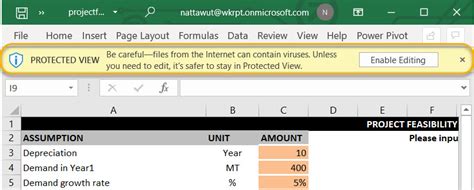 อ้าว ทำไมเปิดไฟล์ Excel แล้วแก้ไขไม่ได้ล่ะ [enable Editing] วิศวกร