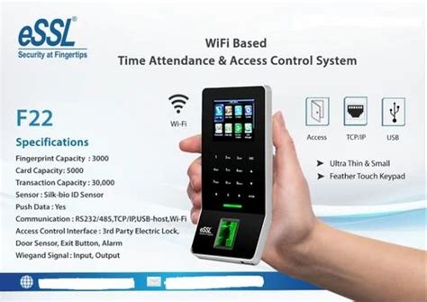 Essl Model Name Number F22 Biometric Access Control System Optical Sensor 10000 At ₹ 5300
