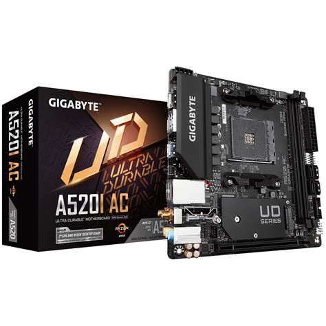 GIGABYTE A I AC MINI ITX AM MOTHERBOARD PHASES DIGITAL VRM INTEL WI FI AC BT