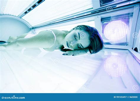 Beautiful Woman Lying In Solarium Stock Image Image Of Care Body