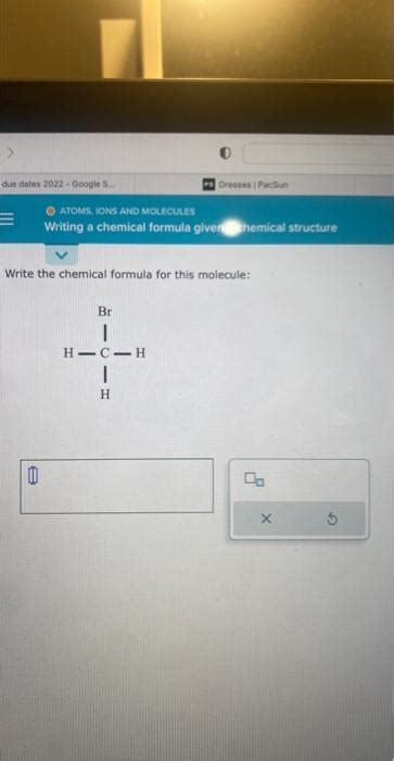 Solved Write The Chemical Formula For This Molecule Chegg Com