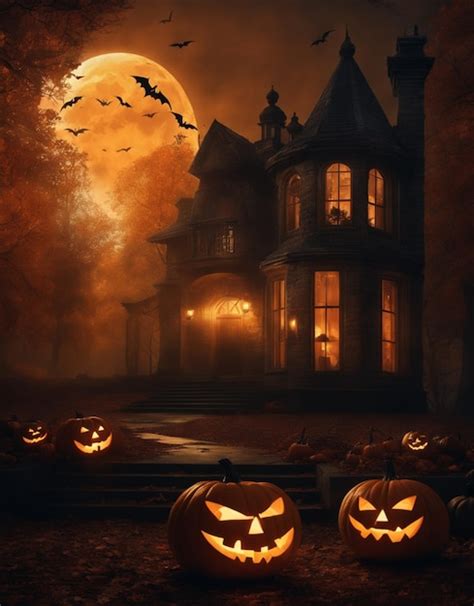 Premium Photo A Haunted House Dark Light Of Horror Generated By Ai