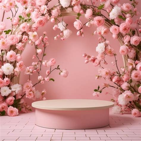 Подиум с новогодними елками Фон для презентации товара Нейросеть Фон для товара