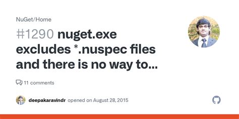 Nugetexe Excludes Nuspec Files And There Is No Way To Bypass This