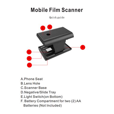 Mobile Film And Slide Scanner For 35mm 135mm Negat Grandado