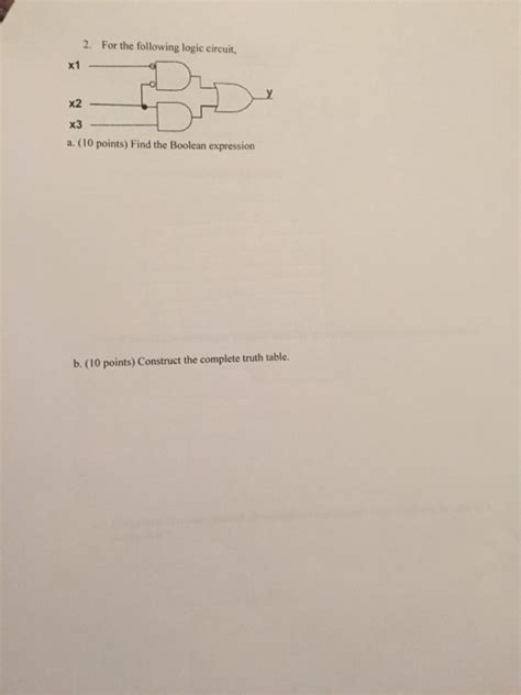 Solved For The Following Logic Circuit A Find The Boolean