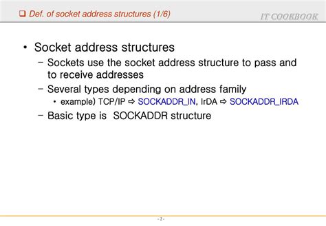 Ppt Chapter 03 Socket Address Structures Powerpoint Presentation