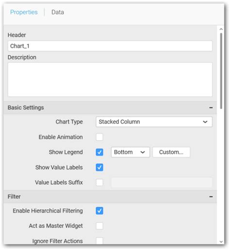 configuring and formatting a stacked column chart with code 192 alpana