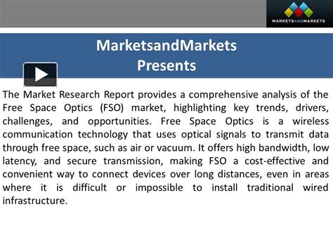 Ppt Next Generation Communication Technology Free Space Optics Fso Market Overview