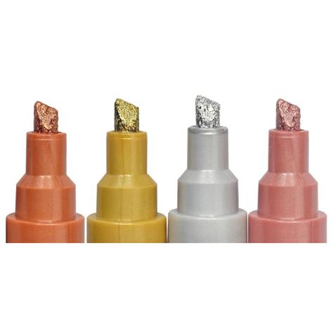 Marvy Uchida DecoColor 350s Broadline Chisel Tip Metallic Paint Marker Gold Colour