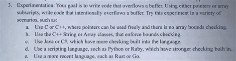 Solved 3 Experimentation Your Goal Is To Write Code That