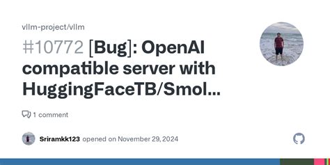 Bug Openai Compatible Server With Huggingfacetbsmolvlm Instruct Resulting In 500 Internal
