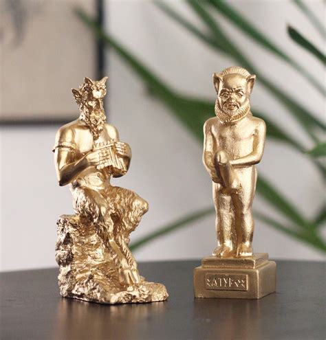 Satyr Statue And Pan Statue Sex Art Erotic Figurine Nude Male Etsy