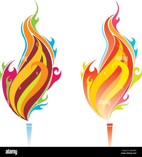 Two Version Ornament Torch Pattern Design Stock Vector Image And Art Alamy