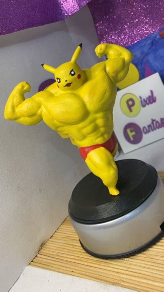 Pikachu Maromba Em 3d Pokemon Anime Produtos Elo7