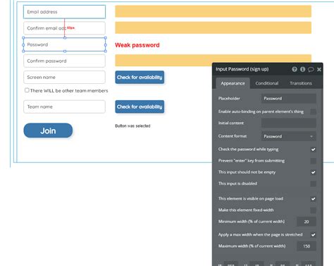 I Wish To Display An Alert When The Password And The Confirm Password