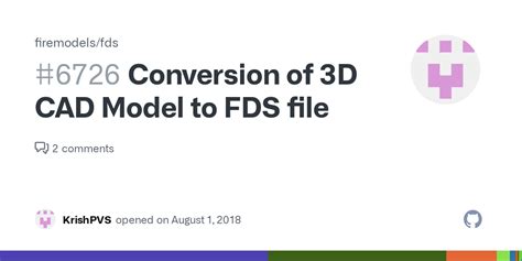 Conversion Of D CAD Model To FDS File Issue Firemodels Fds GitHub
