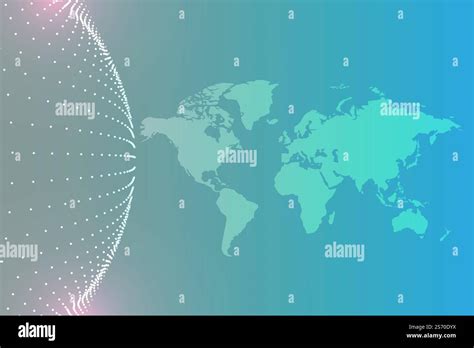 World Map With Circular Particles Background Stock Vector Image And Art Alamy