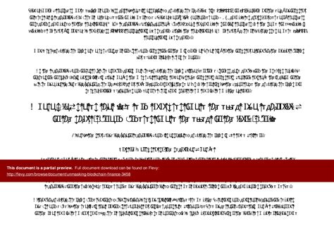 Unmasking Blockchain Finance Pdf