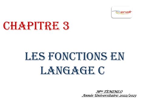 SOLUTION Chapitre Les Fonctions En C Studypool