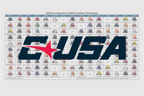 2024 Conference Usa Football Helmet Schedule