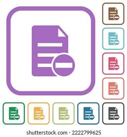 Remove Document Simple Icons Color Rounded Stock Vector Royalty Free Shutterstock