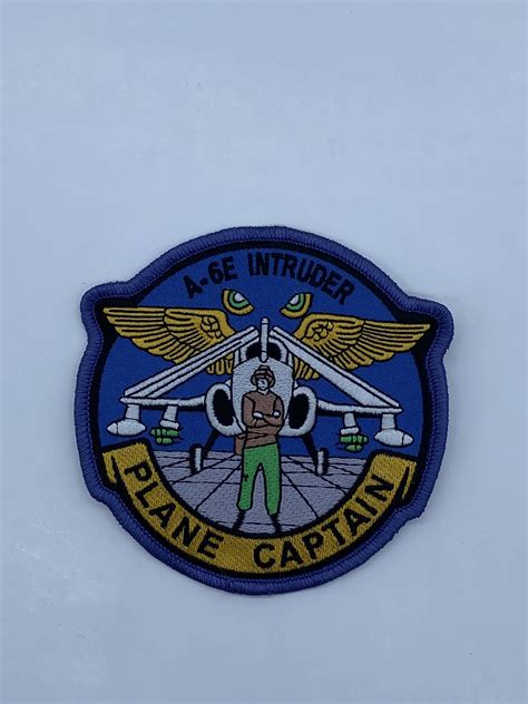 A 6 Plane Captain Patch Plastic Backing Squadron Nostalgia