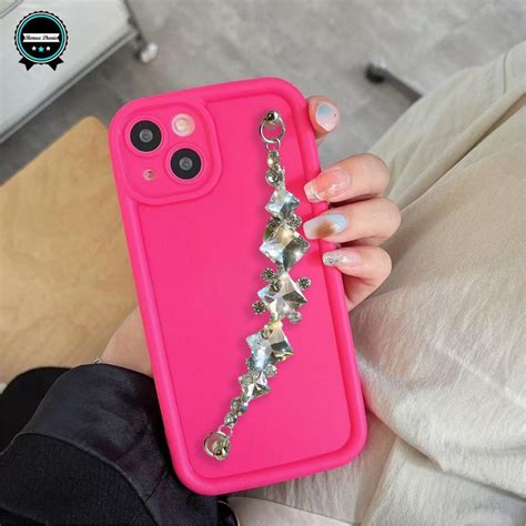 Jual GC97 CASE CASING SILIKON MATTE ROSE FUSCHIA DIAMOND HANDGRIP CASING HP COMPATIBLE FOR