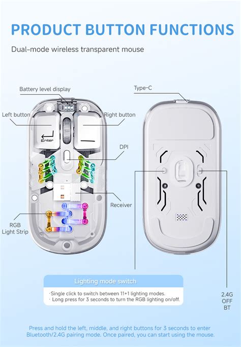 Kemove M2se Wireless Mouse Rgb Mouse Kemove