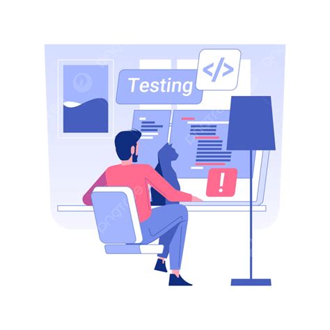 Software Tester Isolated Concept Vector Illustration Style Blue Device Png And Vector With