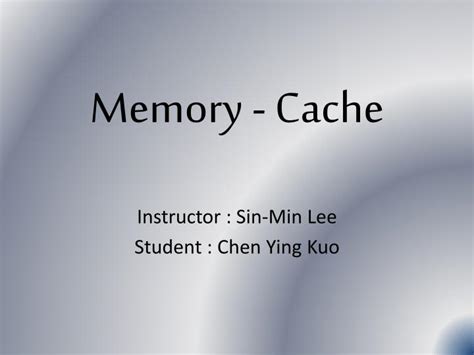 PPT Memory Cache PowerPoint Presentation Free Download ID 6752445