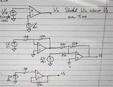 Solved Vo Sketch Vin Above Vo Over Time Chegg Com
