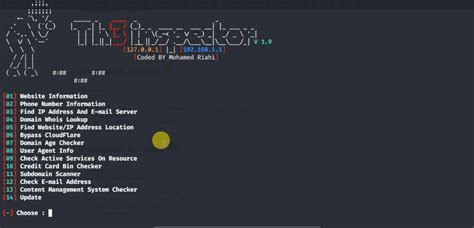 Th3inspector Open Source Information Gathering Tool