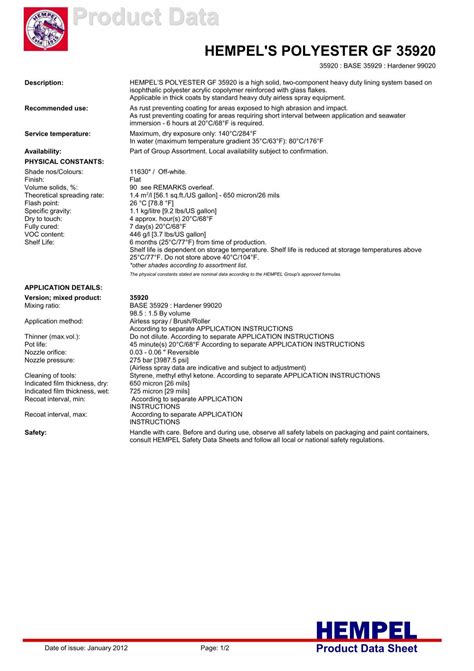 Product Data Sheet Hempel
