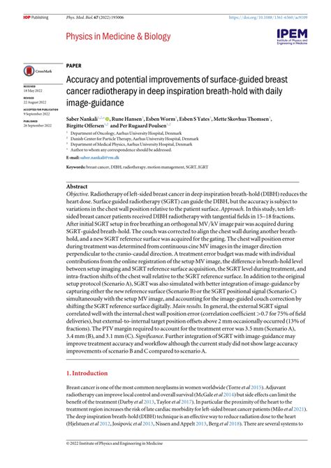 Accuracy And Potential Improvements Of Surface Guided Breast Cancer Radiotherapy In Deep