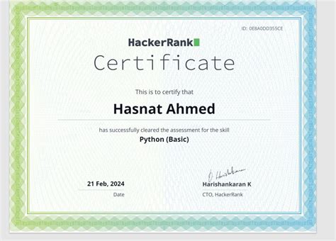 earned hackerrank python certificate hasnat ahmed posted on the topic linkedin