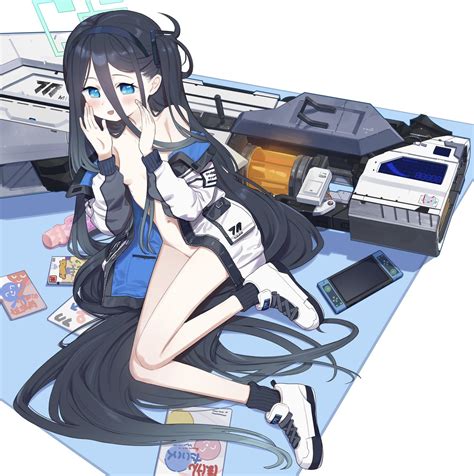 Shamonabe Aris Blue Archive Blue Archive Commentary Request Highres 1girl Aqua Halo