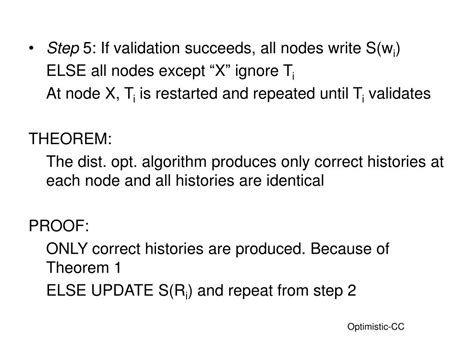 Ppt Distributed Optimistic Algorithm Powerpoint Presentation Free
